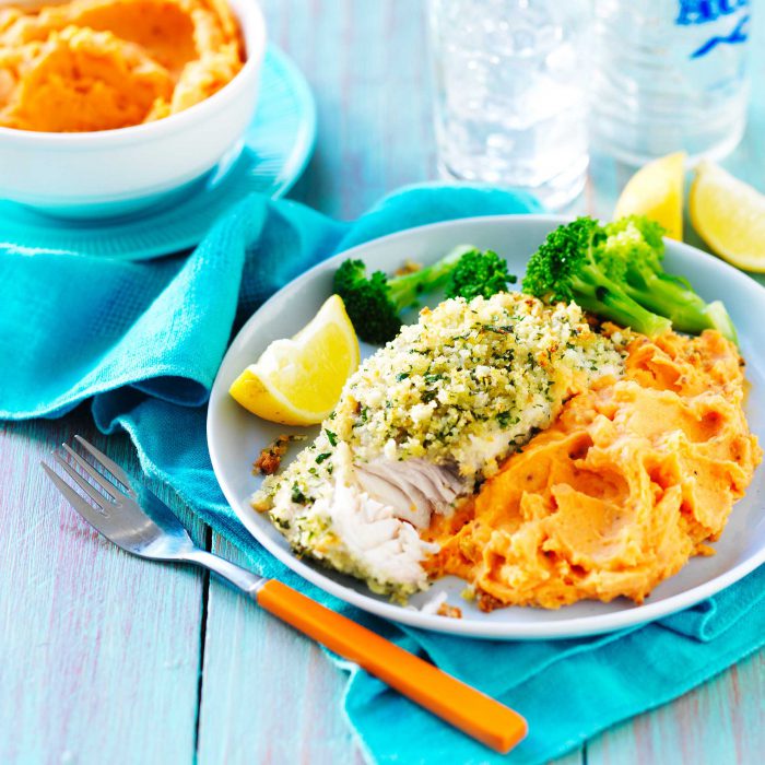 Australian Sweet Potatoes | Lemon and Herb Fish with Sweet Potato Mash
